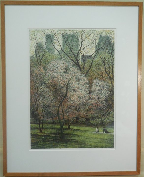 Robert Altman "Central Park" Lithograph : Lot 290