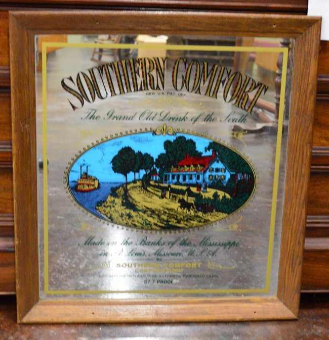 RARE Antique Southern Comfort Advertising Mirror : Lot 94