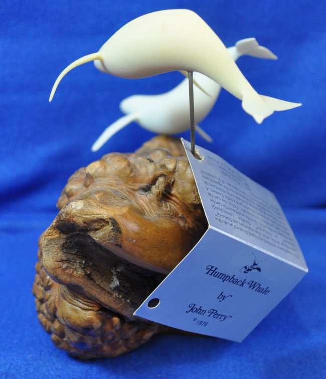 JOHN PERRY HUMPBACK WHALE 1976 SCULPTURE BURL XK : Lot 72