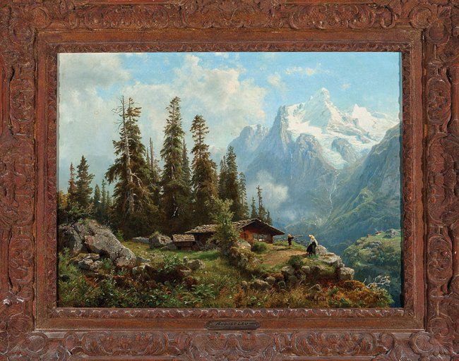 August Wilhelm Leu (German, 1819-1897) : Lot 536