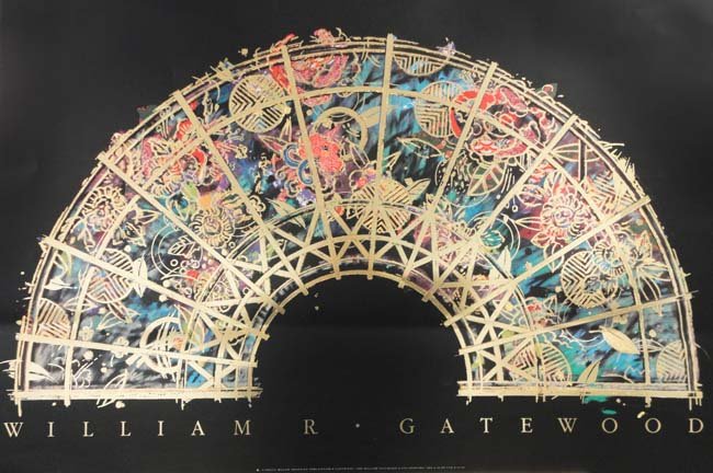 William Gatewood gold foil fan poster : Lot 256