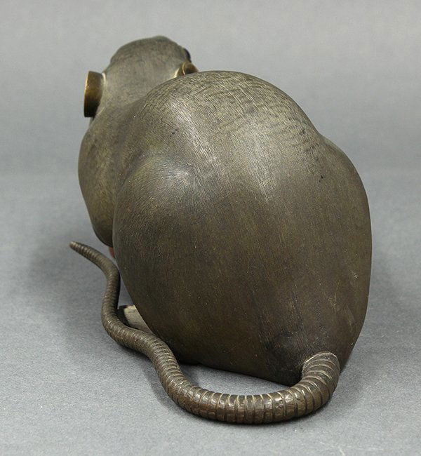 Japanese Bronze Rat, Meiji : Lot 8037