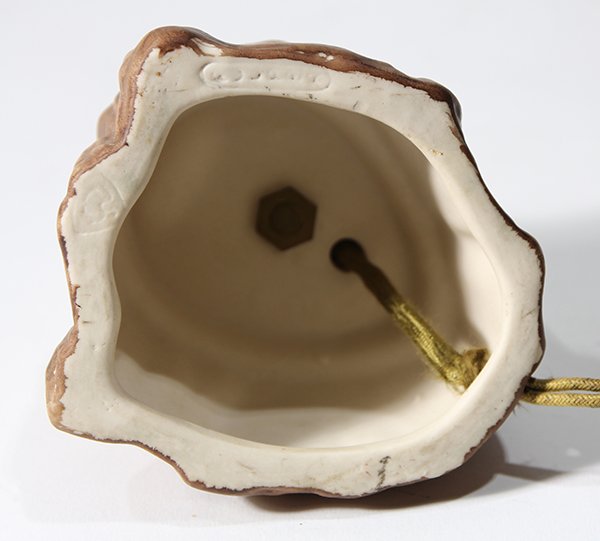 Fulper figural pottery perfume lamp : Lot 2110