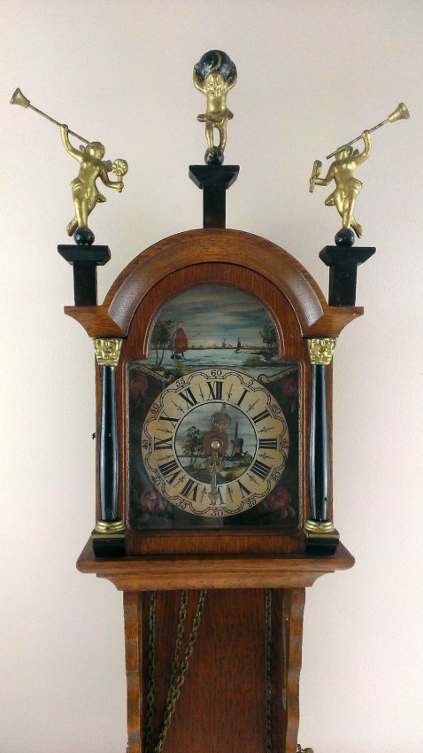 Antique Dutch FRIESIAN Frisean tail clock wall sail : Lot 10