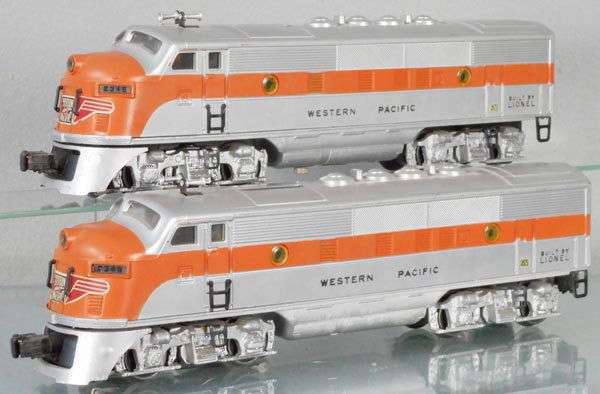 LIONEL 2345 WESTERN PACIFIC F3 AA DIESELS : Lot 430 LIONEL 2345 WESTERN PACIFIC F3 AA DIESELS : Lot 430