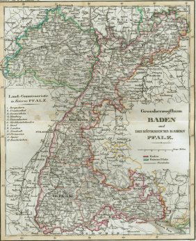 Map of Grand Duchy of Baden. 1847. : Lot 646