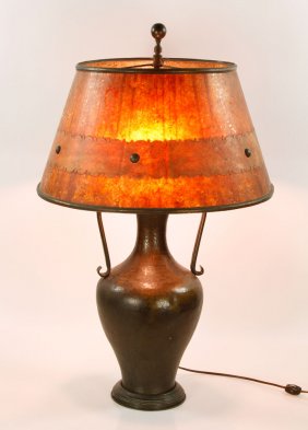 Roycroft Arts & Crafts Copper Lamp Base, #913 : Lot 301