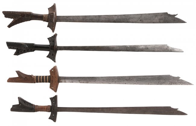 Four Southeast Asia Campilan Swords : Lot 211