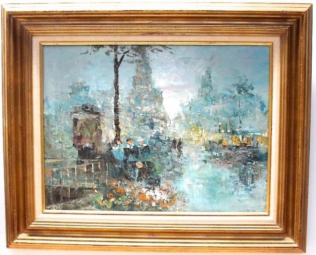 DONALD BLAGGE BARTON (1903-1990)OIL ON CANVAS TWILIGHT : Lot 110