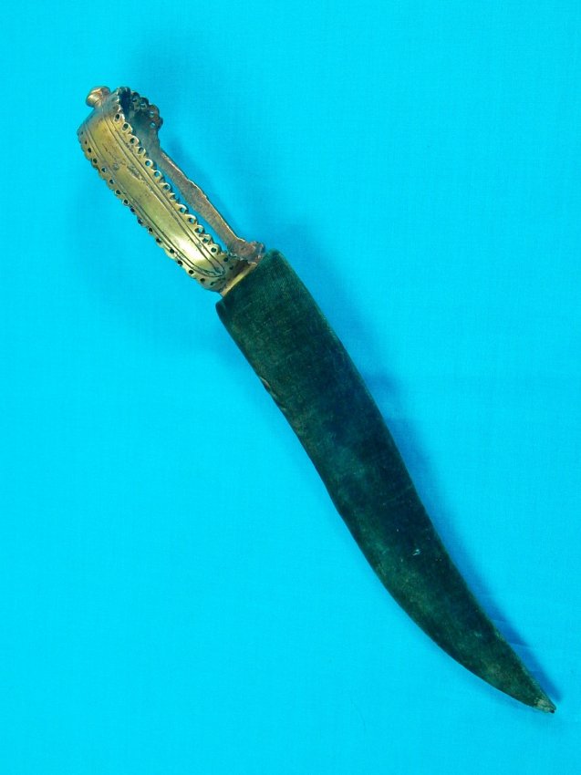 Antique India Indian DHA Curved Dagger Fighting Knife : Lot 201