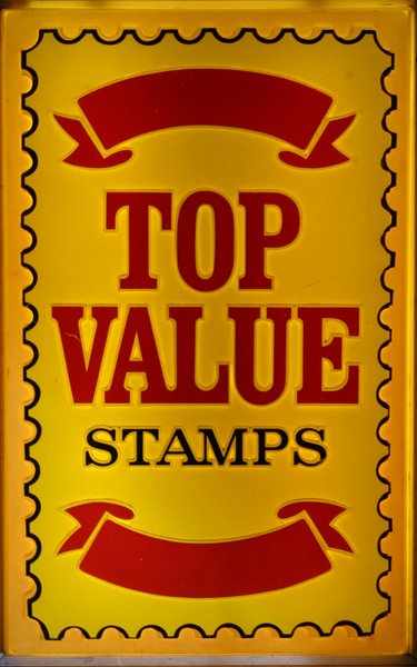 705:" Top Value Stamps' Lighted Sign : Lot 705