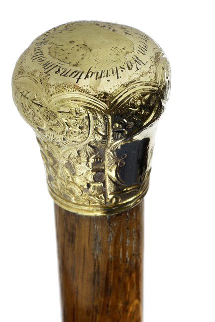 40. George Washington Relic Cane-Dated 1860-Gold-filled : Lot 40