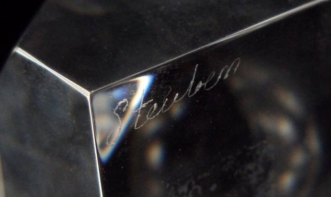 296 Steuben Geometric Glass Paperweight Lot 296