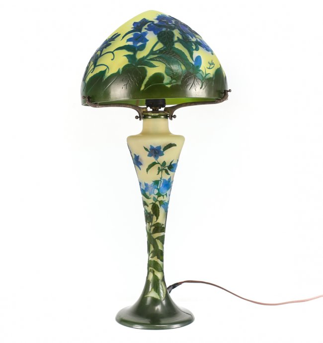 Emile Galle Bellflower Lamp : Lot 21
