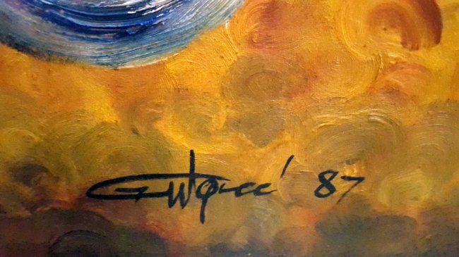 ISMAIL GULGEE-OIL PAINT ON CANVAS-SIGNED-PROVENANCE : Lot 1105