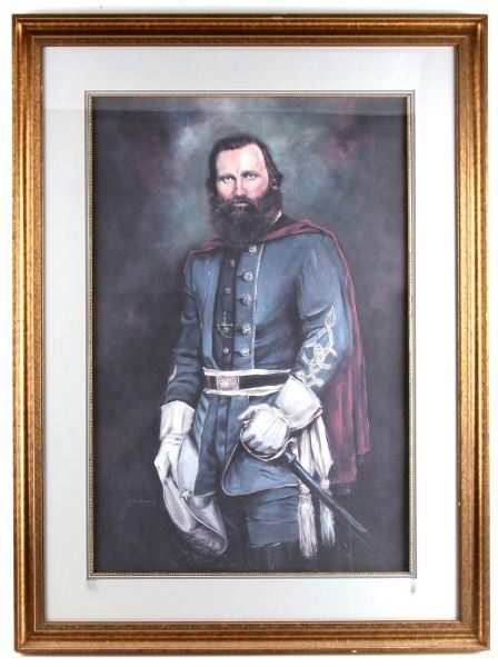 J.E.B. STUART AP FRAMED PRINT BY J M GARNER : Lot 302