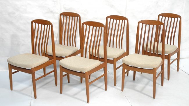 Set of 6 BENNY LINDEN design Teak Dining Chairs. : Lot 170