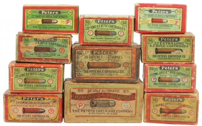 Ammunition (11), Peters bullets for .22 Long Rifle, .22 : Lot 453