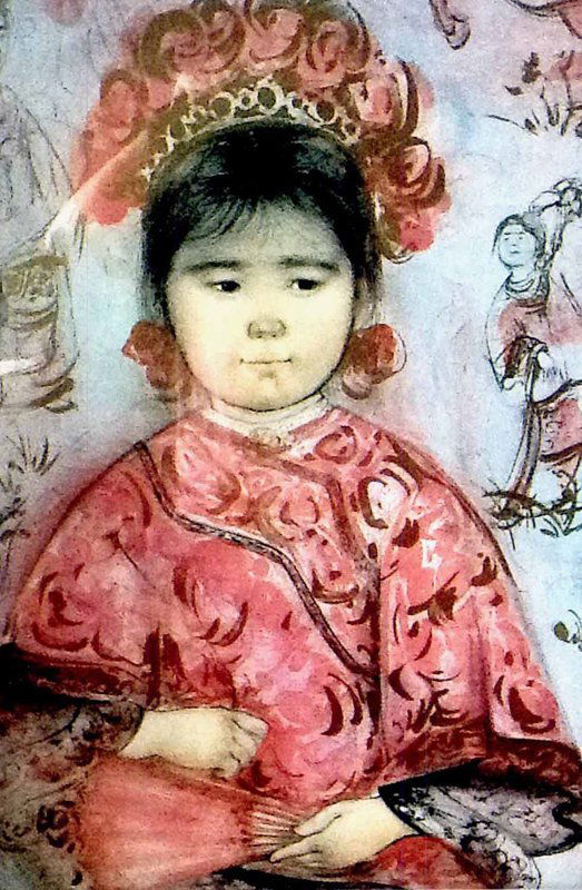 Edna Hibel, Little Empress, Lithograph : Lot 442