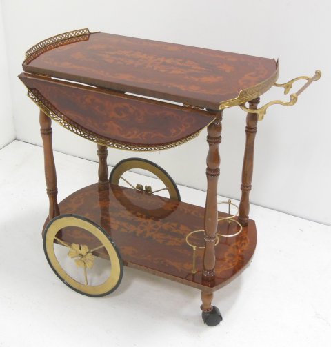 Italian inlaid tea cart : Lot 1108