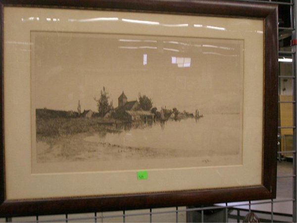 J. Haller Signed Etching : Lot 1135