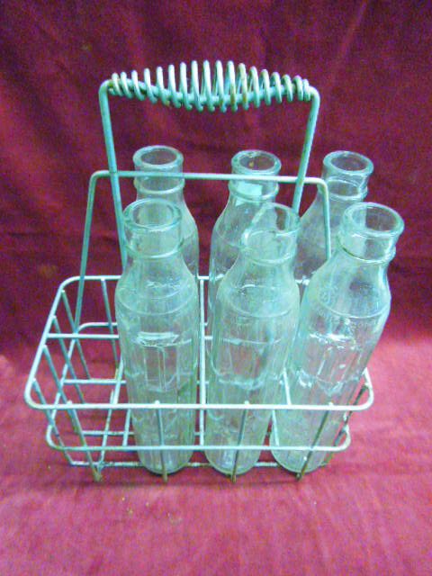 6 Rare Antique Glass Shell Oil Bottles With Carrie : Lot 168