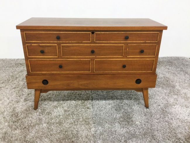 Mid Century Tall Lane Cedar Chest on Legs : Lot 26