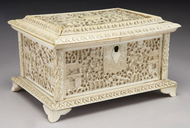 Small Ivory Jewelry Box