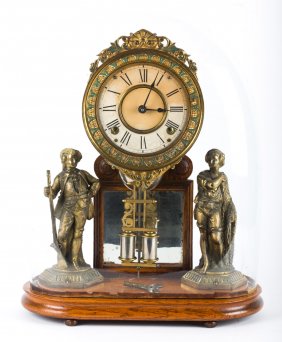 Ansonia Figural Mantel Clock, Roman Soldier : Lot 4