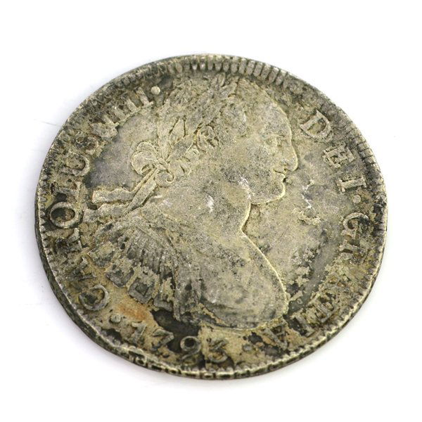 1793 Eight Reales American First Silver Dollar Coin : Lot 139