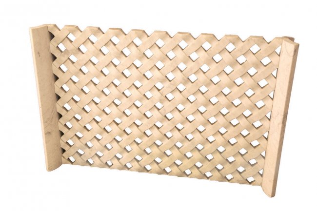 WHITE MARBLE CROSSHATCH FENCE : Lot 423