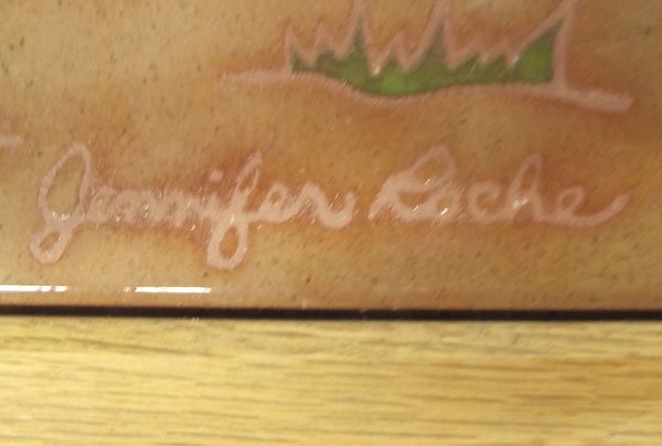 Pair of Framed Santa Fe Tiles by Jennifer Roche : Lot 1137