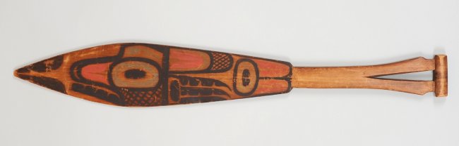 19TH C. Haida Dance Paddle with Carved Wolf Design on : Lot 103
