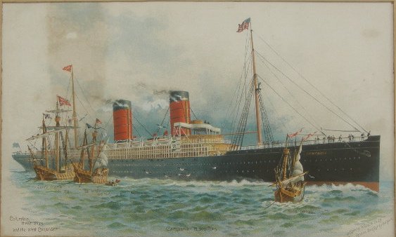 289: Late 19th century ocean liners, 8 colour prints in : Lot 289