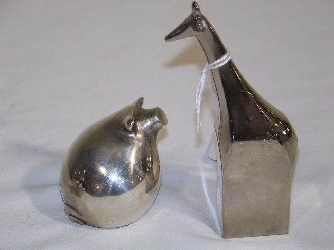 6 Vintage Dansk Silver Plated Animals & Candle Holders. : Lot 71B