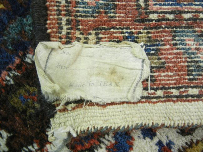 Hand tied Persian rug, Made in Iran cloth label, red bo : Lot 603