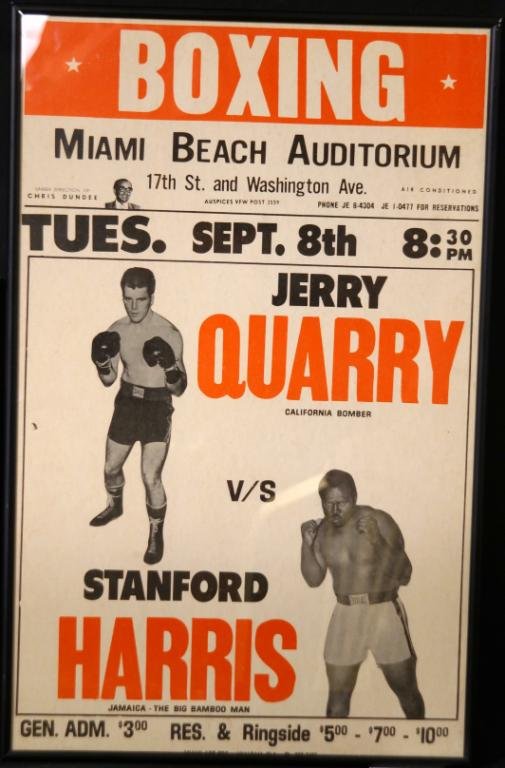 1967 Jerry Quarry Boxing Posters and Program + : Lot 102