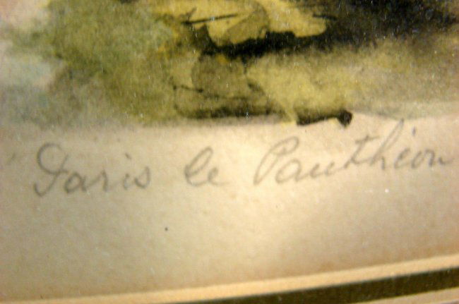 3 Framed Watercolors of Paris by G. Lelong : Lot 53