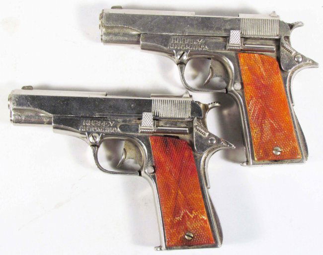 Pair of Hubley "Automatic" Die Cast Cap Guns : Lot 1859