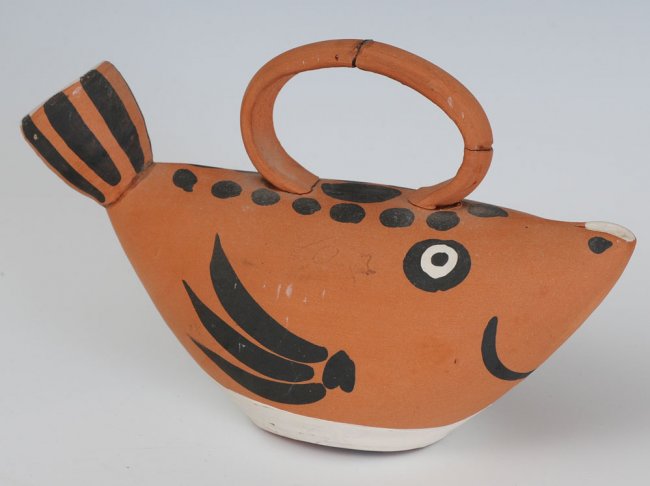 Pablo Picasso / Madoura Fish-Shaped Water Pitcher : Lot 7