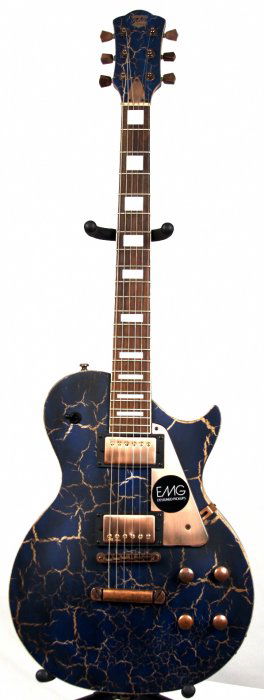 AXL Badwater 1216 Electric Guitar in Blue Crackle DGUI8 : Lot 508